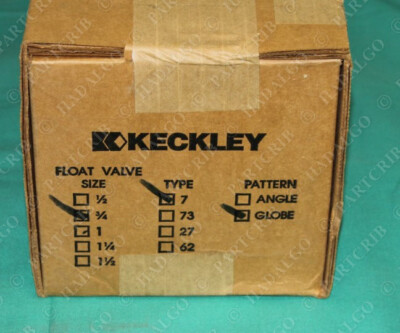 Keckley 3/4" .75 type 7 Globe Float Valve brass NEW | eBay