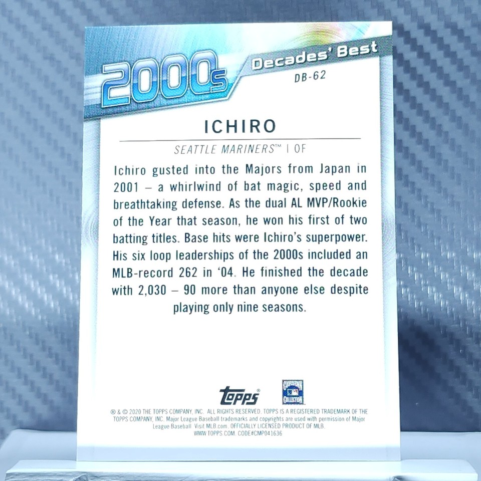 Ichiro 2020 Topps DECADES BEST 2000's #DB-62 - Mariners | eBay