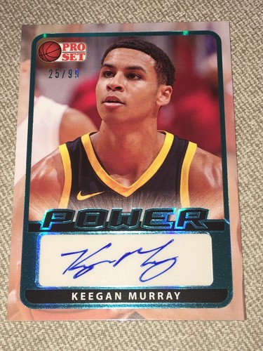 KEEGAN MURRAY 2021-22 Leaf Power AUTOGRAPH #25/99 IOWA Sacramento Kings ...