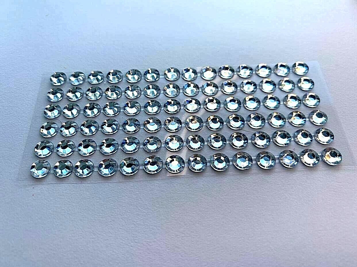 Rhinestone Diamante Stick On Self Adhesive STRIP GEMS 6mm craft ...