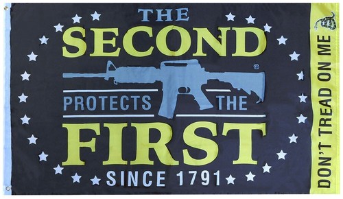 The Second Protects The First AMENDMENT Since 1791 DTOM 3'x5' PRINTED ...
