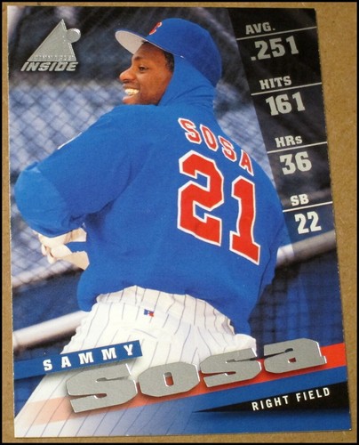 1998 Pinnacle Inside Sammy Sosa Baseball Card #14 Chicago Cubs NRMT | eBay