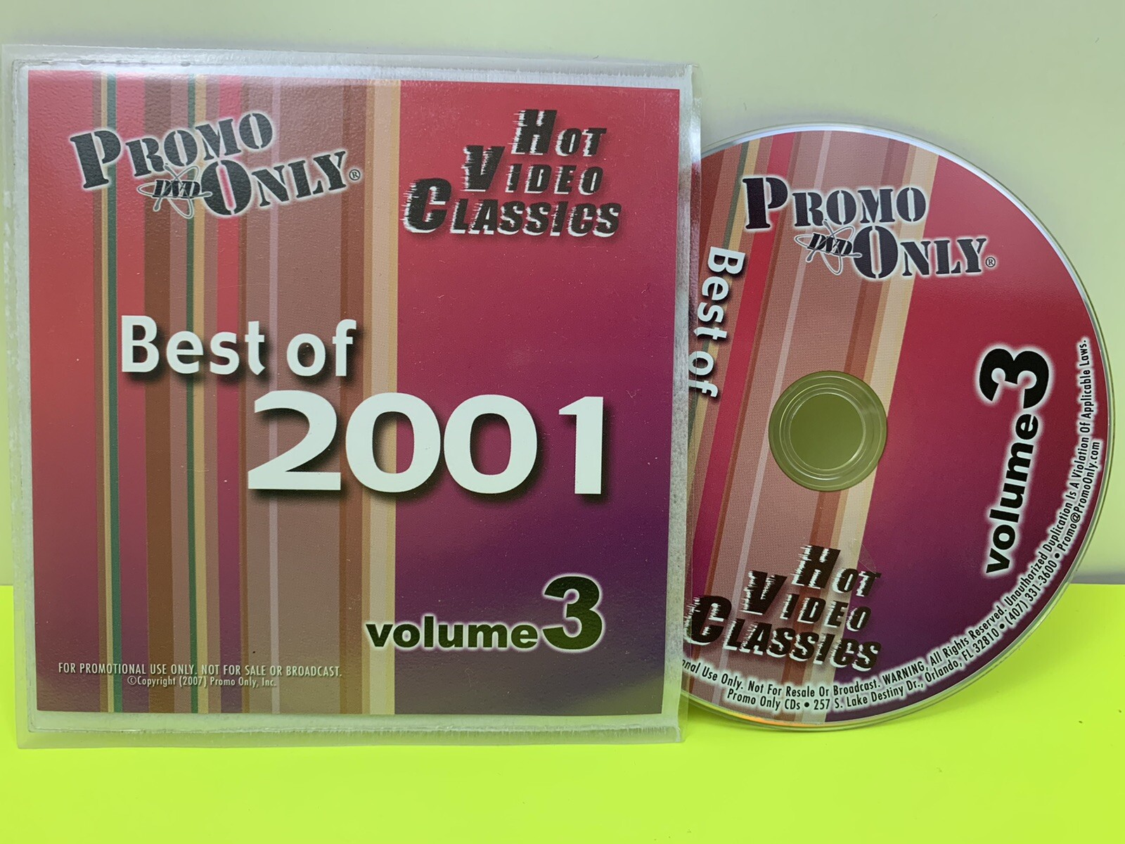 Promo Only DVD Hot Video Hot Music Video Classics Best of 2001 Vol 3 ...