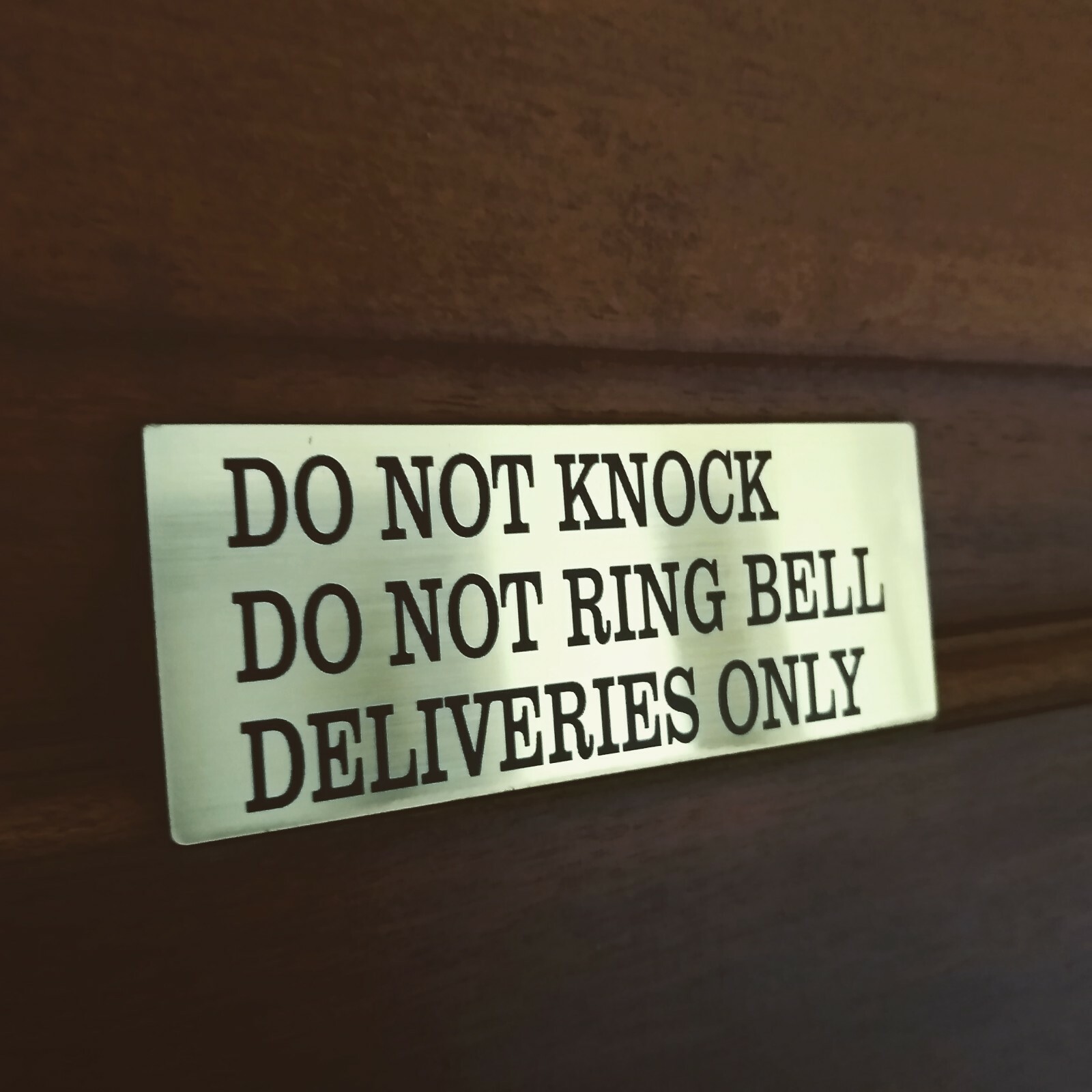 POLITE NO CALLERS COLD CALL DOOR SIGN - DOOR SIGN DO NOT KNOCK ...