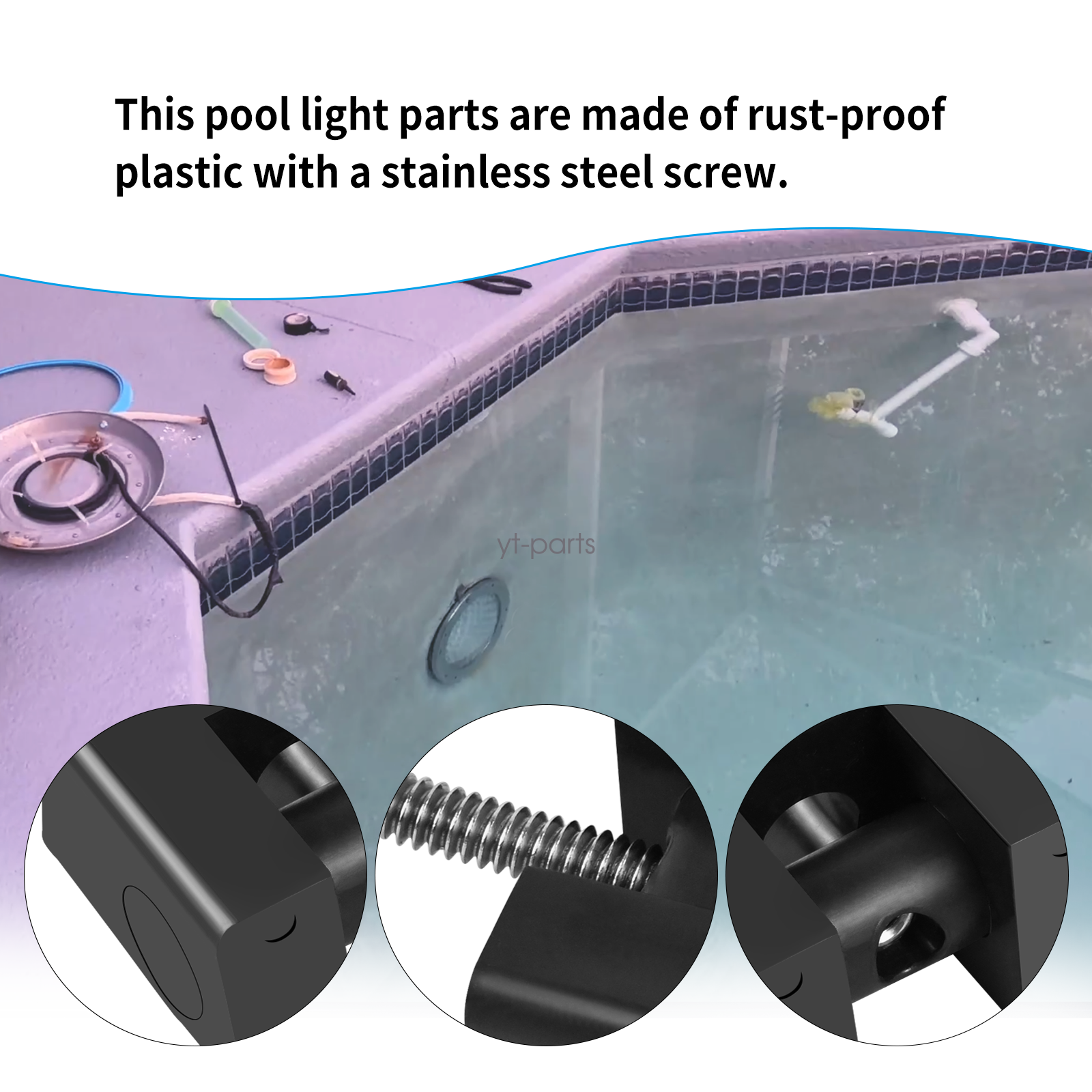 Pool Light Wedge Repair Kit Pack of 3 For Broken Swimming Pool Niche | eBay