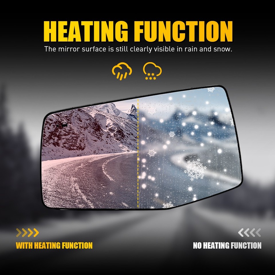 Pair of Heated W/ Blind Spot Mirror Glass Left Right for GMC Sierra ...