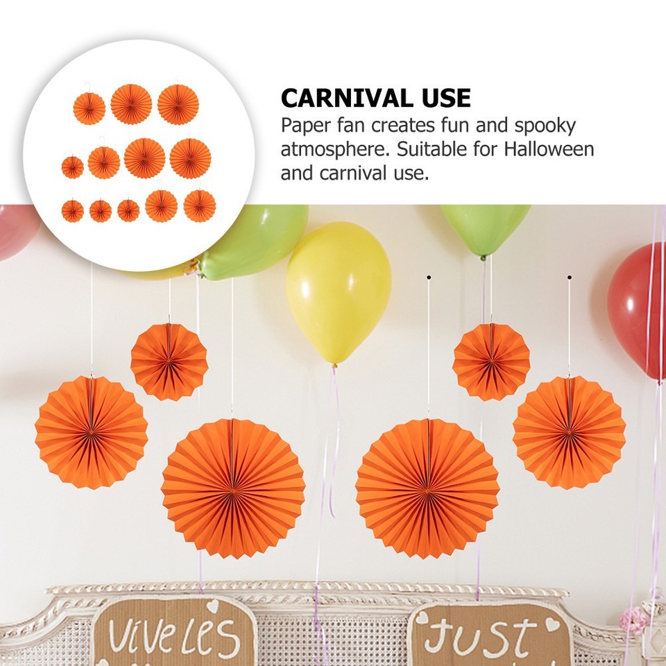 Pcs Halloween Fan Paper Foldable Party Fan Prop Halloween Props Paper ...