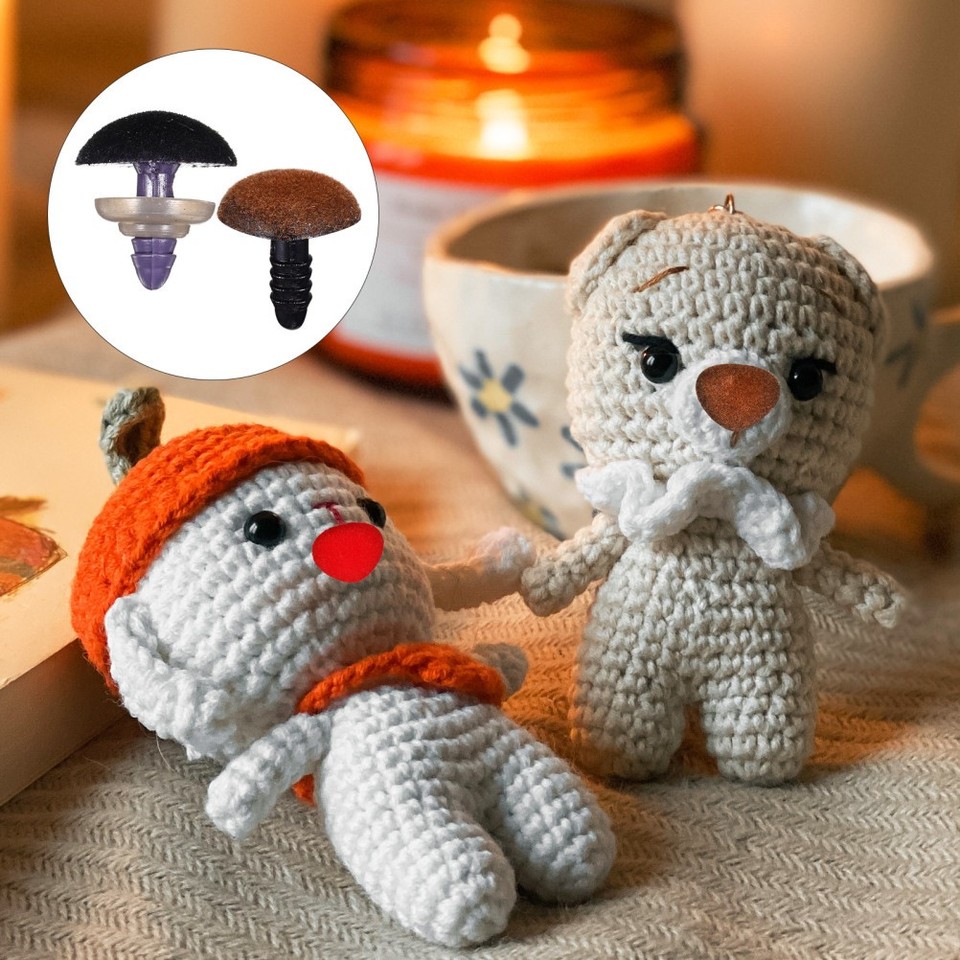 70 Sets Stuffed Animal Noses Toy Headdress Safety Eye Lashes for ...