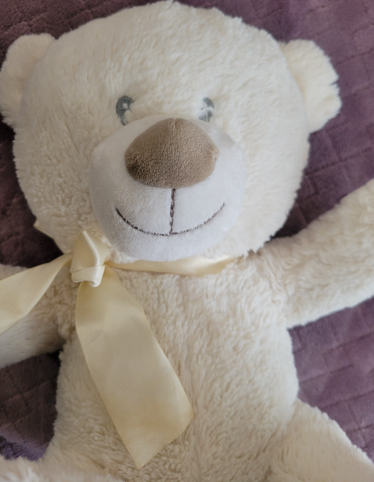 Animal Adventure Cream Teddy Bear Very Soft Plush Toy 14" with Sewn ...