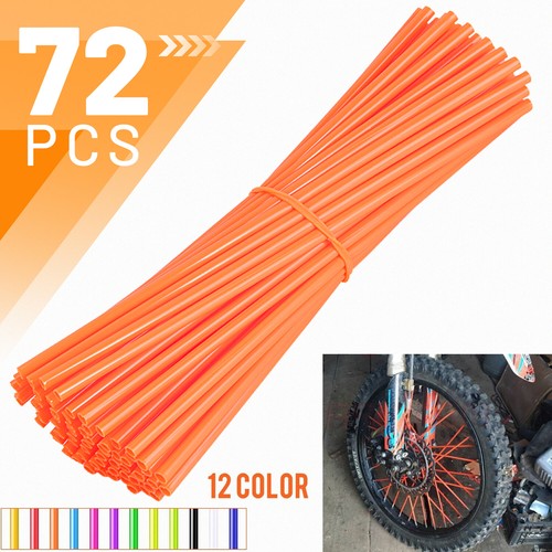 72 Motorcycle Motocross Dirt Bike Wheel Spoke Wraps Rims Skins Cover ...
