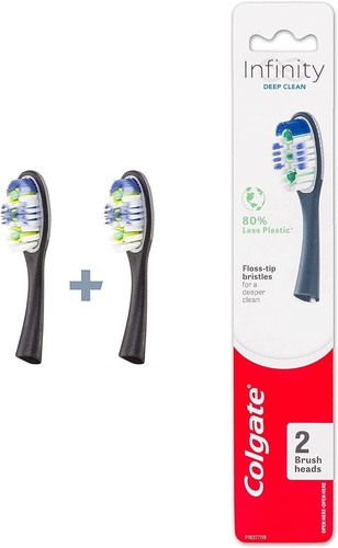 Colgate Infinity Deep Clean Replacement Toothbrush Heads Refill 2 Pack ...