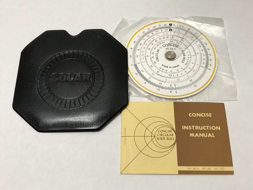 Concise Circular Slide Rule - Model 28 N - Standard English Version ...