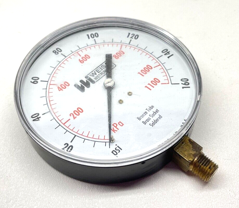 Weiss Instruments 1/4" Male 0-160 Psi 4.5" Round Pressure Gauge TL45 ...