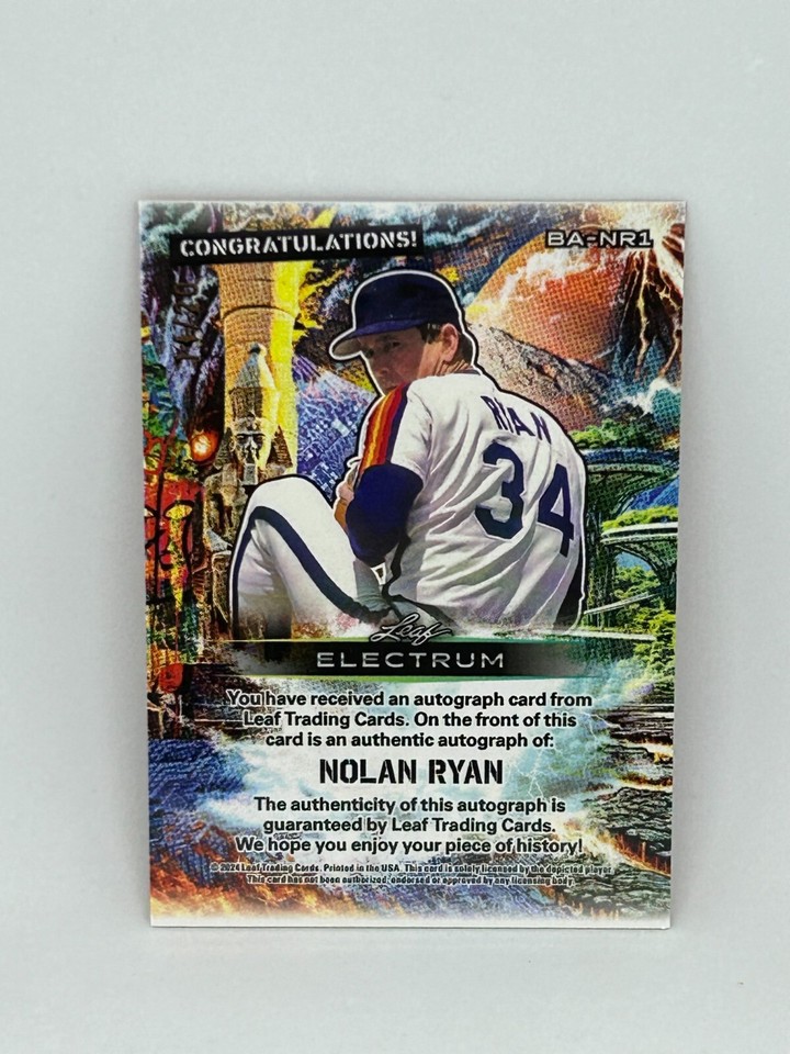2024 Leaf Electrum Bronze Nolan Ryan Auto Baseball Card #'d 14/20 ...