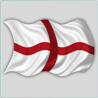ST. GEORGE'S FLAG / ENGLAND VINYL DECAL GRAPHIC CAR VAN IMAC LAPTOP ...