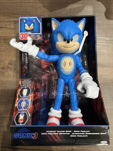 Sonic The Hedgehog 3 Ultimate Talking Sonic Figure Toy Jakks NEW HTF 12 ...