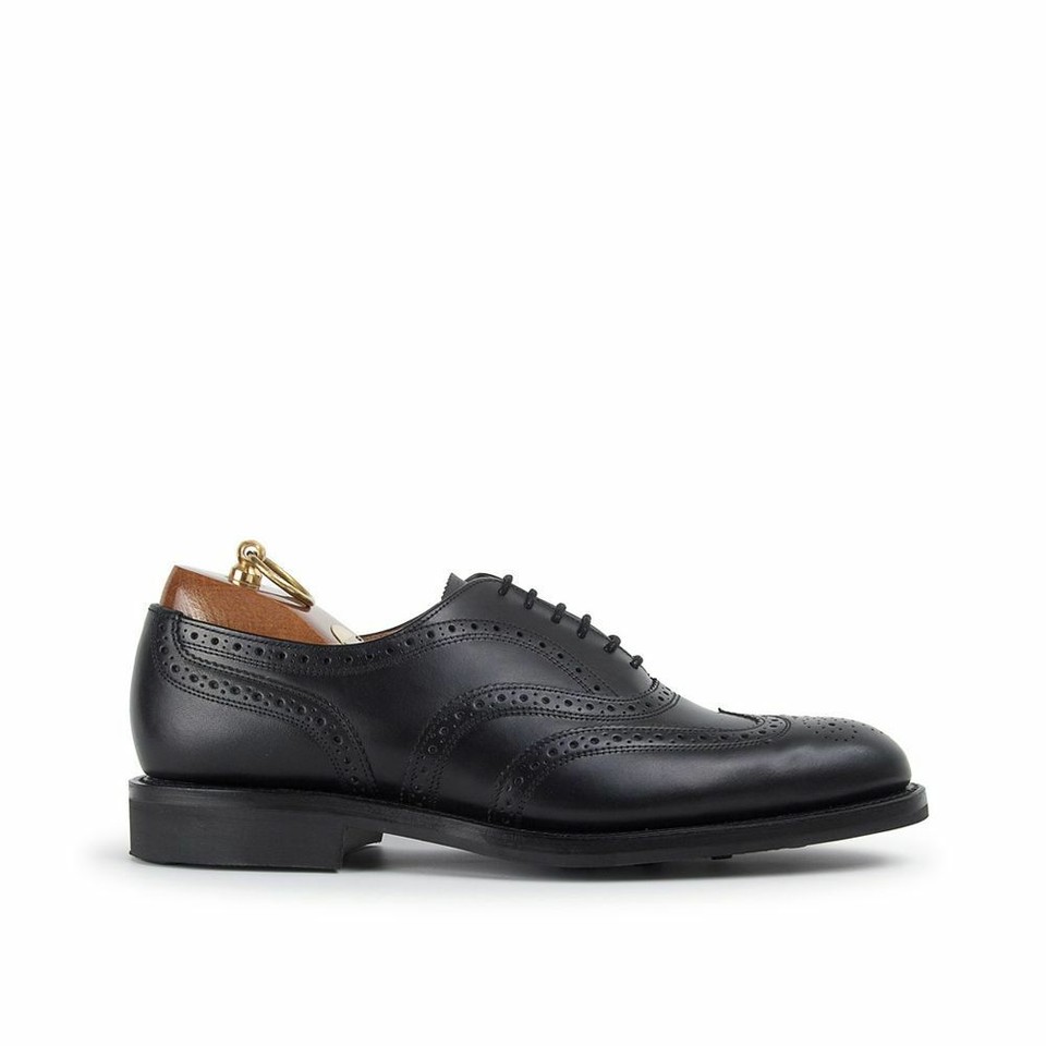Sanders Oslo Brogue Oxford Shoe in Black | eBay UK