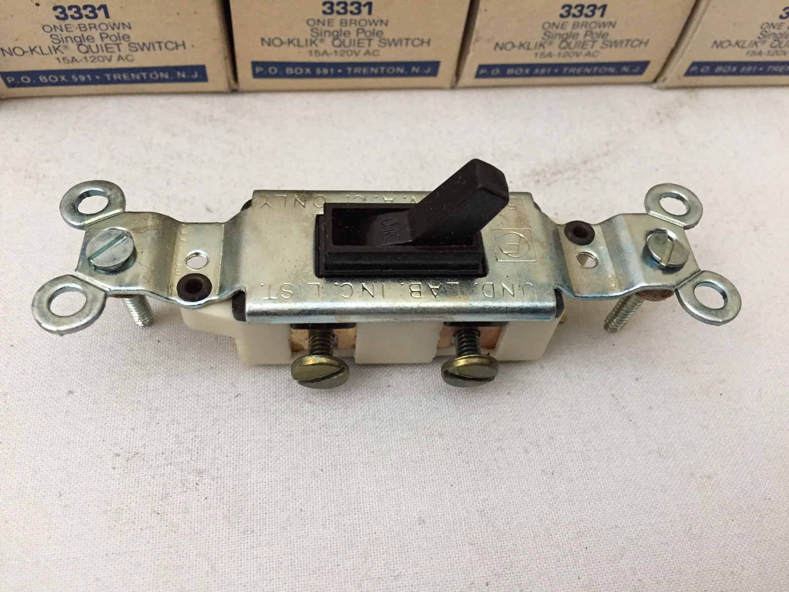 (10) NOS Vintage Circle F Brown No-Klik Wall Switch #3331 Single Pole ...