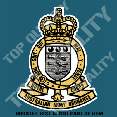 AUSTRALIAN ARMY ORDINANCE CORPS RAAOC DECAL STICKER AUST MILITARY ...