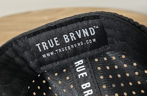 TRUE BRVND Brand X DALLAS Black SNAPBACK HAT CAP Upside Down Rubber ...