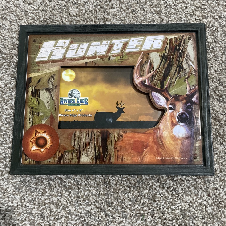 Rivers Edge Tin/wood Deer “HUNTER” Frame | eBay