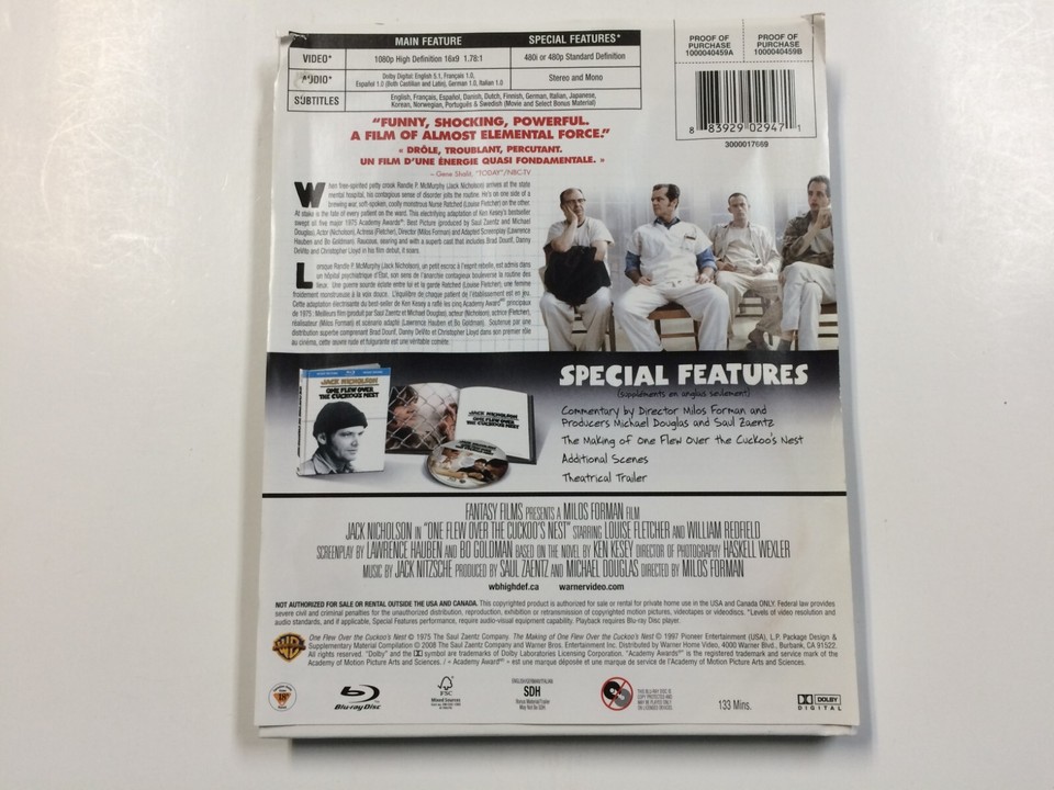 One Flew Over The Cuckoo's Nest (Blu-ray - Digibook) | eBay