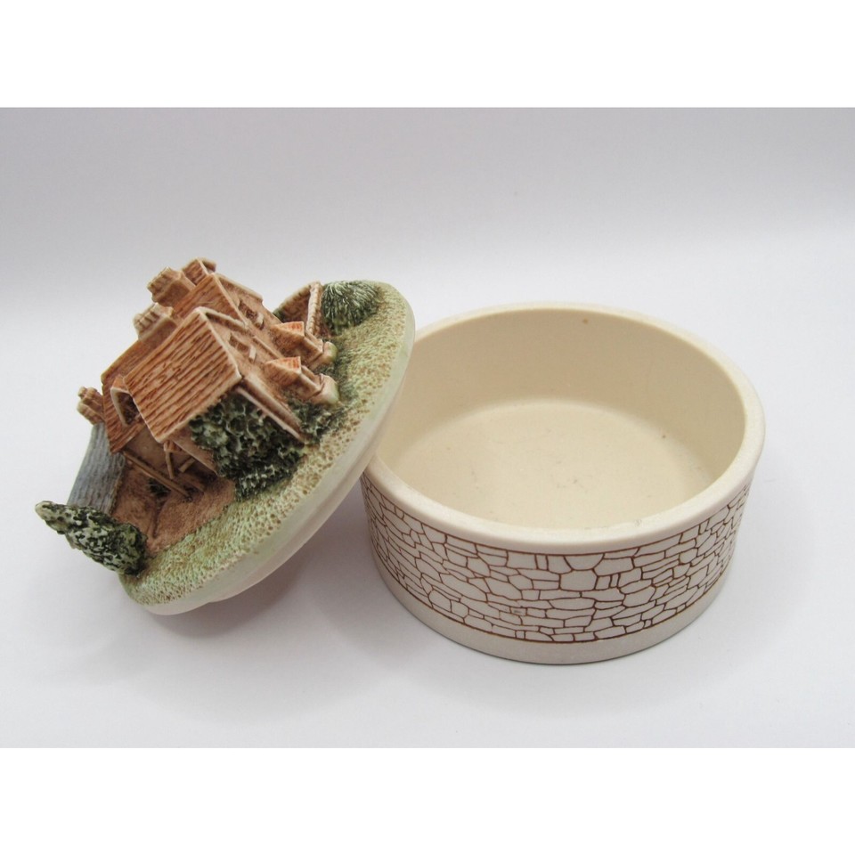 Country Cottage Ceramic Trinket Box Handcast Designs Limited Made in UK ...