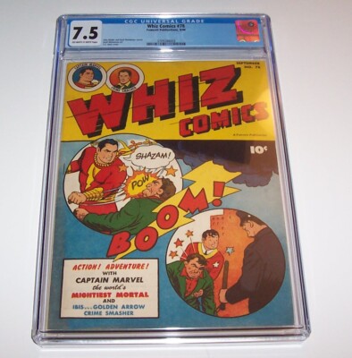 Whiz Comics #78 - Fawcett Comics 1946 Golde Age Issue - CGC VF- 7.5 (C ...
