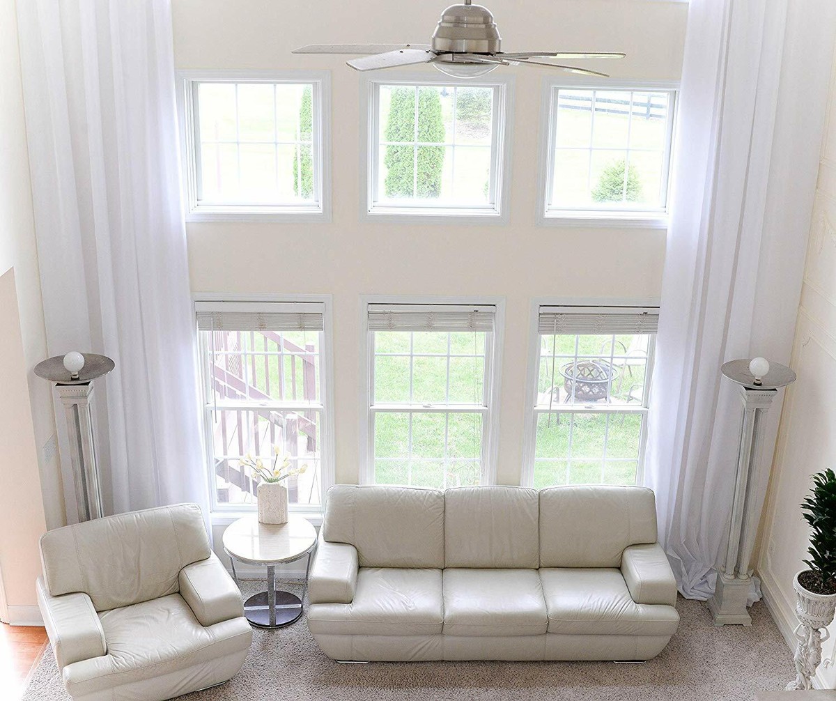 High Ceiling Window Curtains | Shelly Lighting