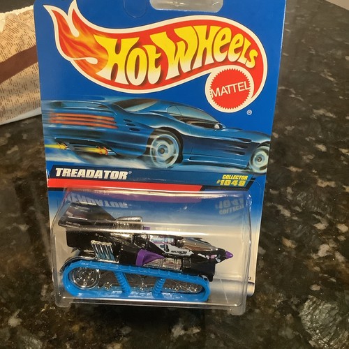 Hot Wheels Mattel 1998 Collector #1049 Treadator Black Blue Diecast 1/ ...