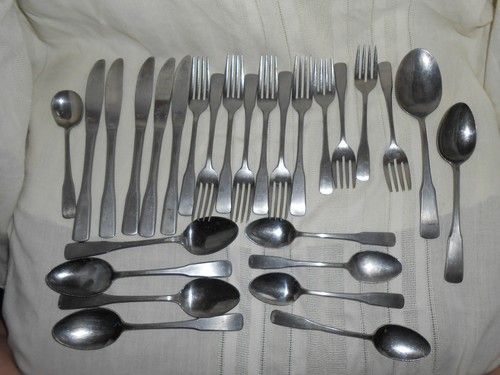 Utica cutlery co stainless flatware Old Country??? 27pc Japan | eBay
