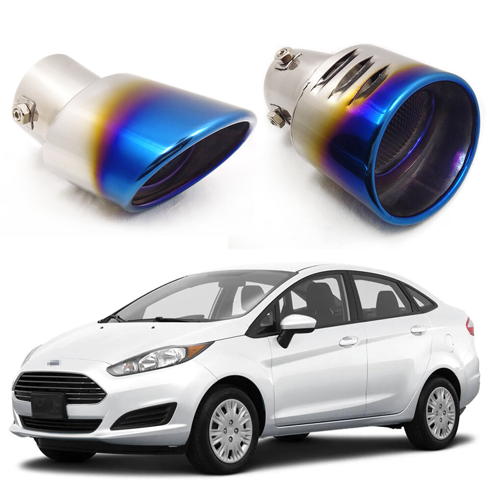 Blue Car Exhaust Muffler Tip Tailpipe Trim for Ford Fiesta Sedan 2014 ...