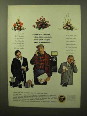 1964 FTD Florist Ad - The H-17 Bouquet for Valentine's | eBay