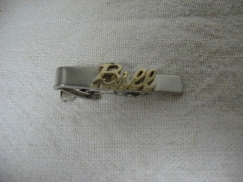Vintage Tie Clip Tie Bar: BILL RETRO NAME | eBay