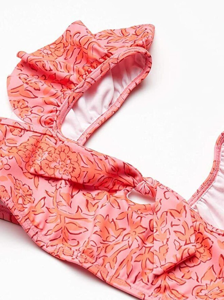 Billabong Big Girls' 2 Bella Sol Ruffle Flutter Reversible Bikini Set ...