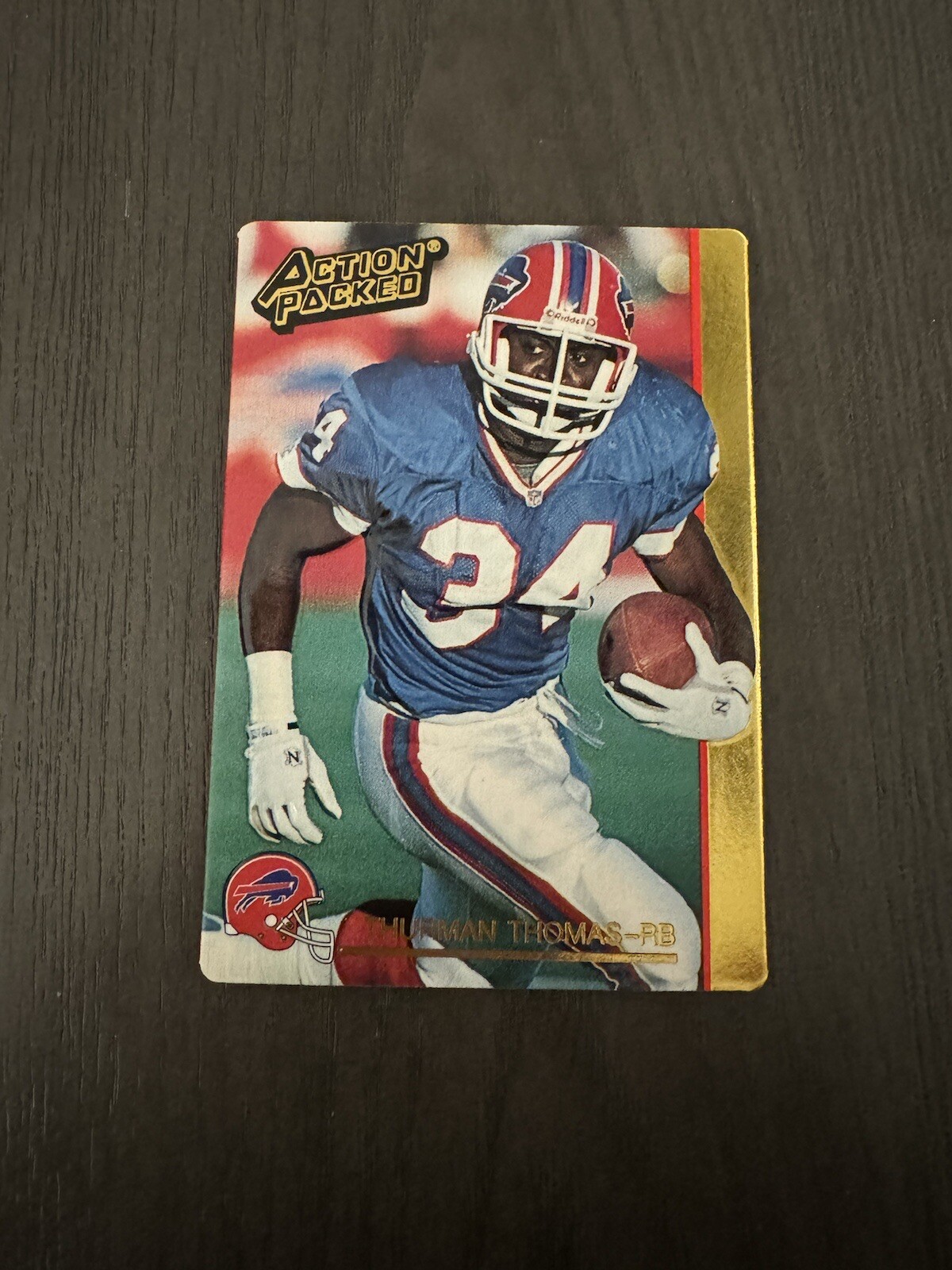 1992 Action Packed Braille #284 THURMAN THOMAS Buffalo Bills Football ...