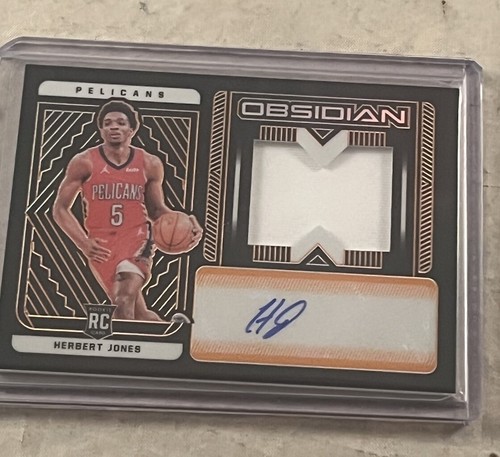 2021-22 Obsidian Herbert Jones #228 02/35 Orange Etch Auto RC Jersey ...
