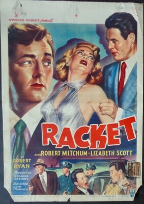 RACKET Belgian movie poster ROBERT MITCHUM 1951 RARE | eBay
