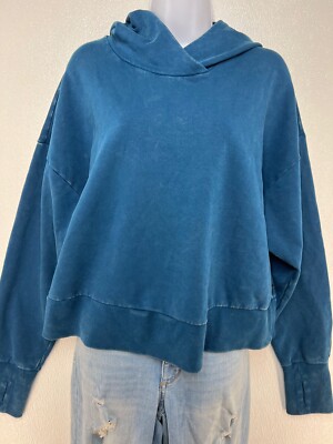 Joy Lab Sweatshirt Pullover Top Womens Hoodie Blue Opal | eBay