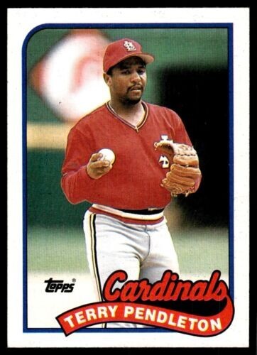1989 Topps #375 Terry Pendleton Third Base St. Louis Cardinals FREE ...