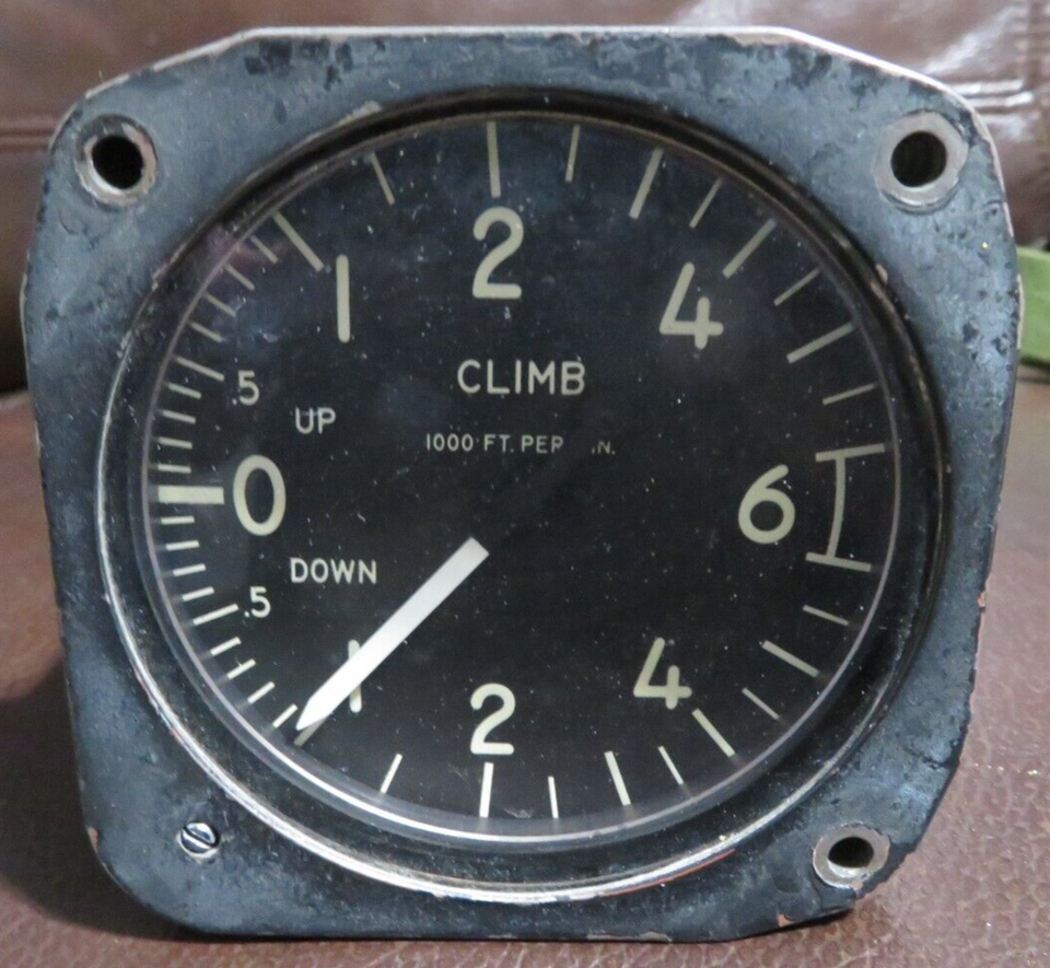 Vintage Aerosonic Vertical Velocity Indicator AU-9/A P/N RC-60-MS-AAU-9 ...