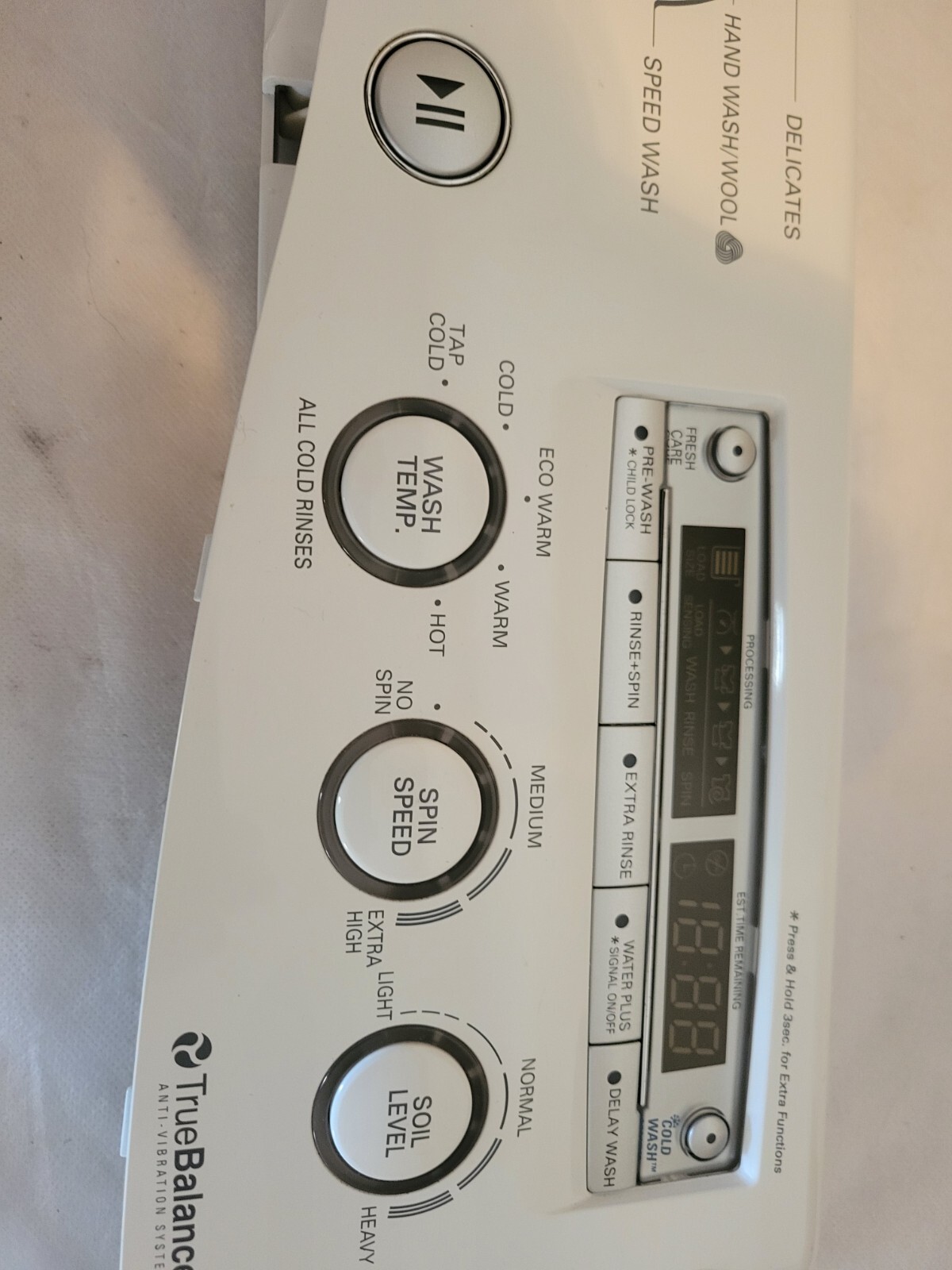 LG Washer Control Panel w/ User Interface Board P# AGL32761659 ...