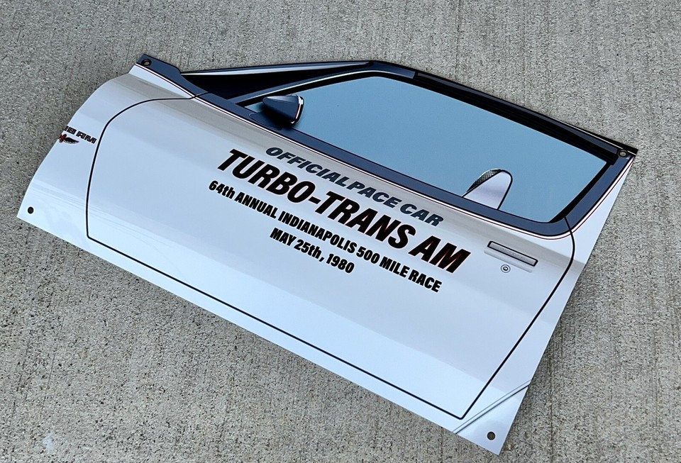 WOW! 1980 Pontiac Trans Am Turbo Indy 500 Pace Car Door Style Sign | eBay
