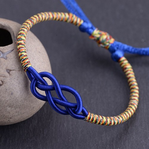 2PCS Lucky Colorful String Thread Braided Knitted Knot Men Women ...