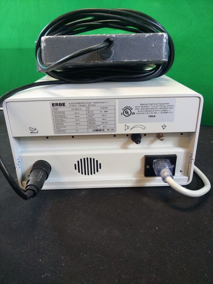 Erbe ICC 200 E UL w/ Foot Pedal 20189-027 & Power Cord | eBay
