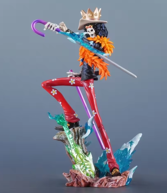 33cm Anime ONE PIECE Figure Brook Action Figures Pvc Burukku Statue ...