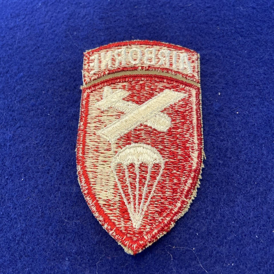 Original WWII US Army Airborne Command Patch-White And Red Tab - No Glow | eBay