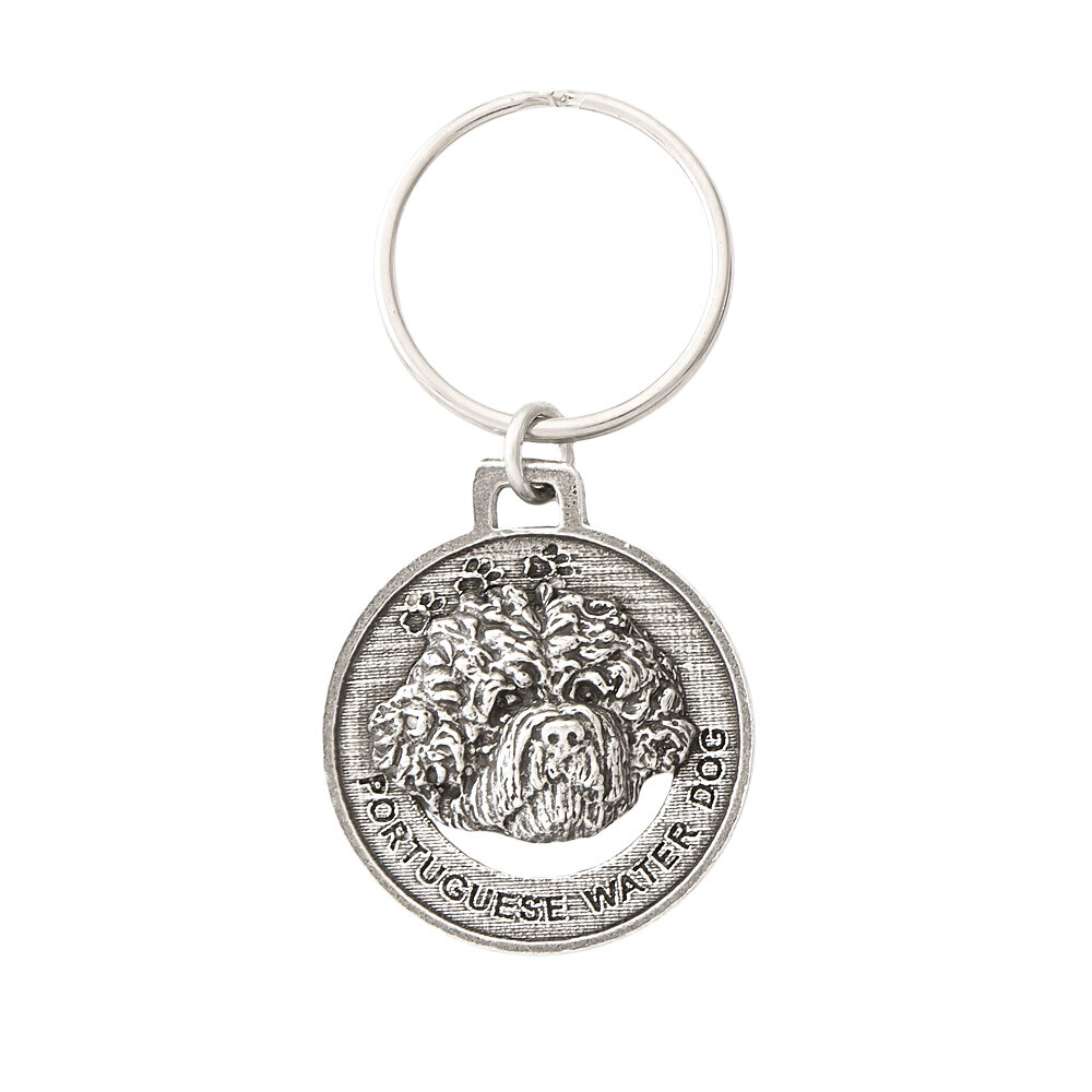 Creative Pewter Designs Portuguese Water Dog Pewter KeyChain, Key Fob ...