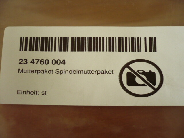 Mutterpaket Hubmutter Hauptmutter Spindelmutter Load nut Maha ECONLIFT ...