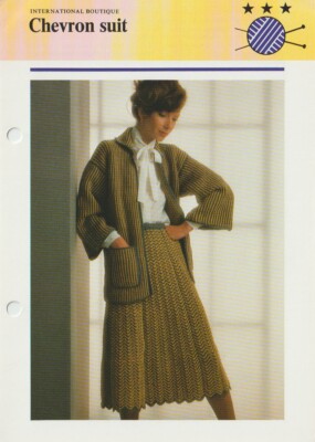 Woman's Knitting Pattern. Chevron Suit Italian Designed | eBay